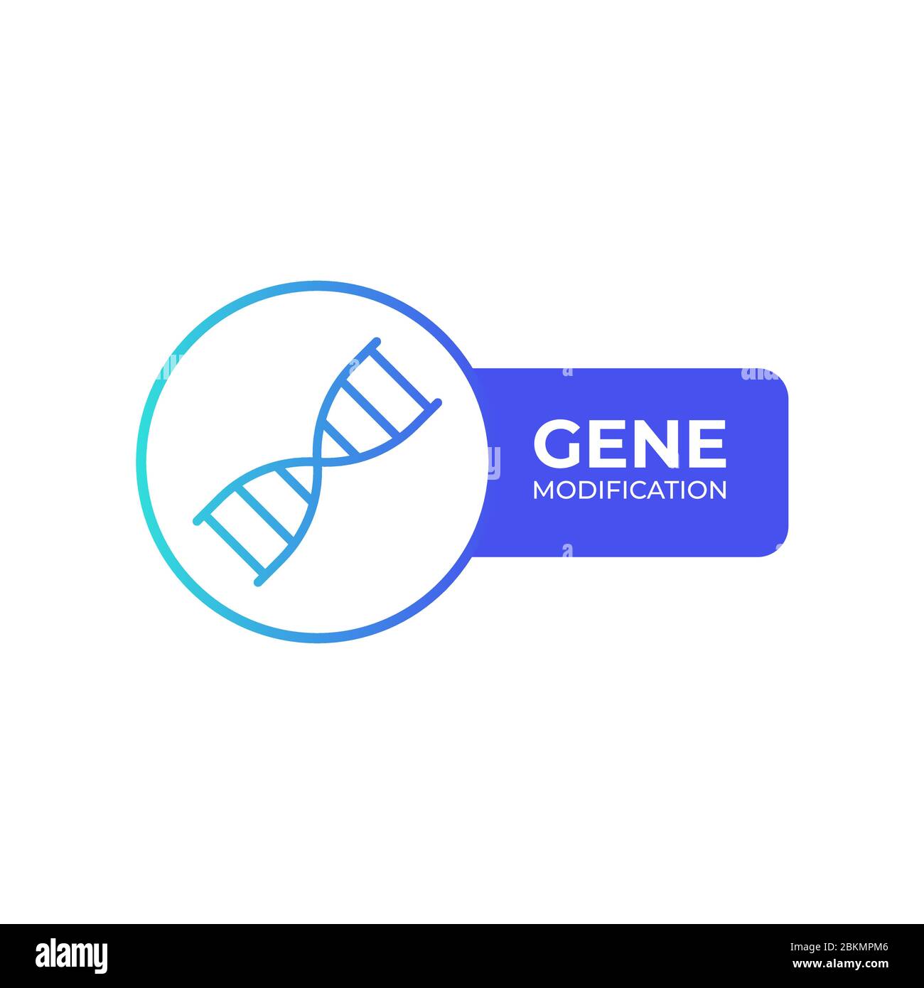Color line DNA symbol icon isolated on white background. Gradient Gene ...