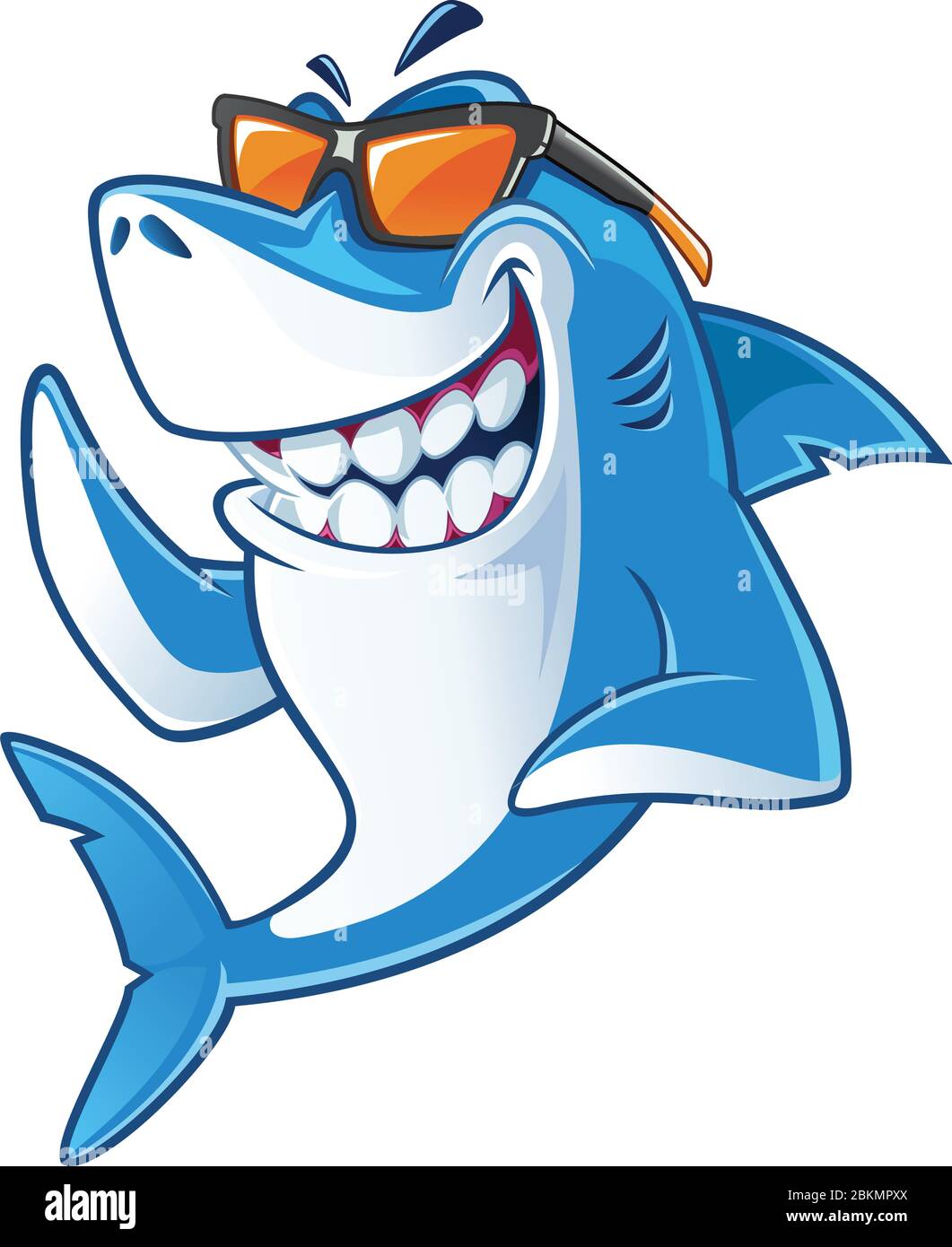 Smiling Shark Cartoon Mascot Stock Vector Image & Art - Alamy
