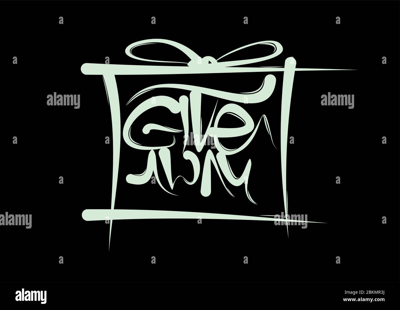 Give Away lettering text. Modern calligraphy style vector illustration ...