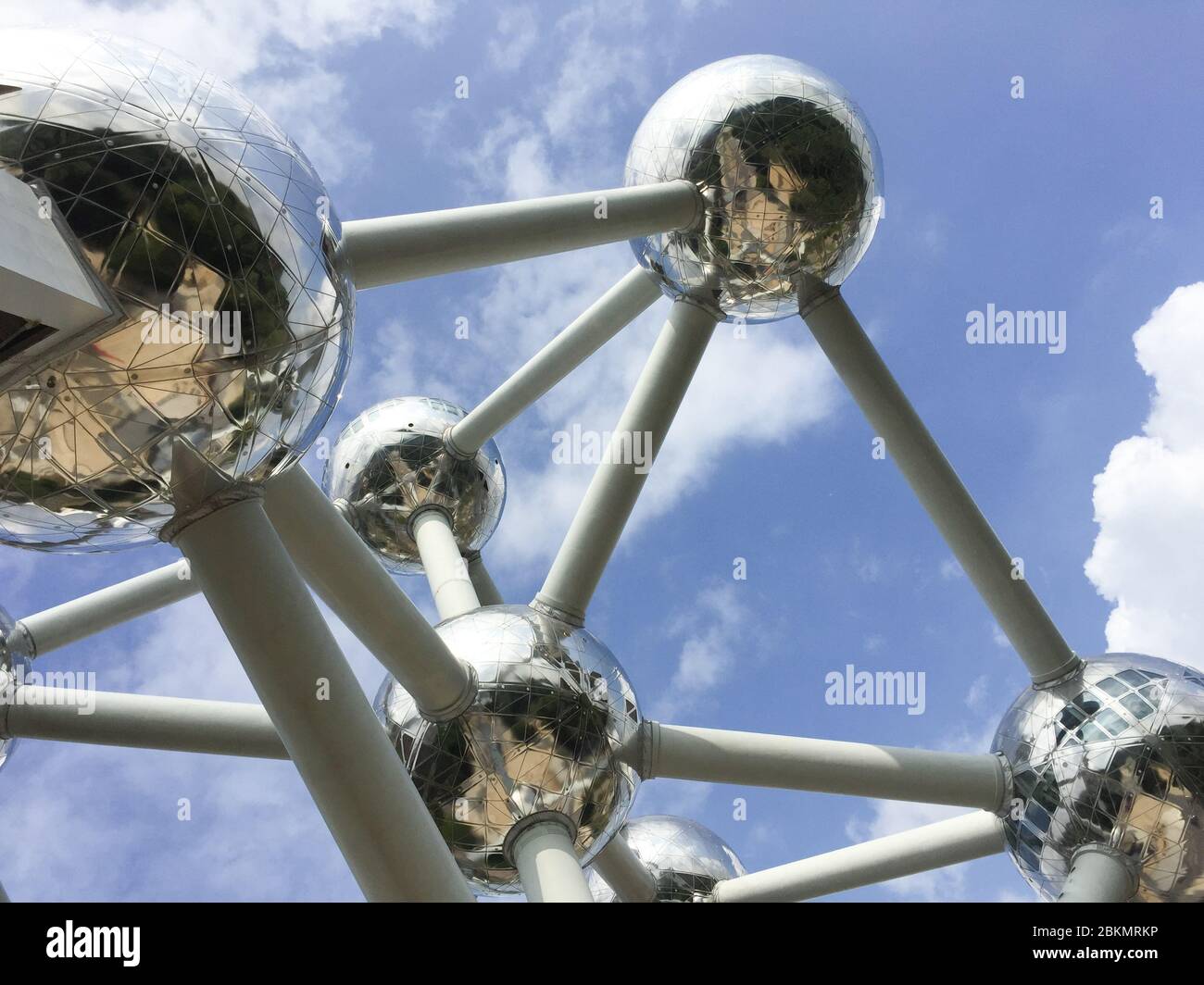 Atomium detail attraction in Brussels Belgium Stock Photo - Alamy