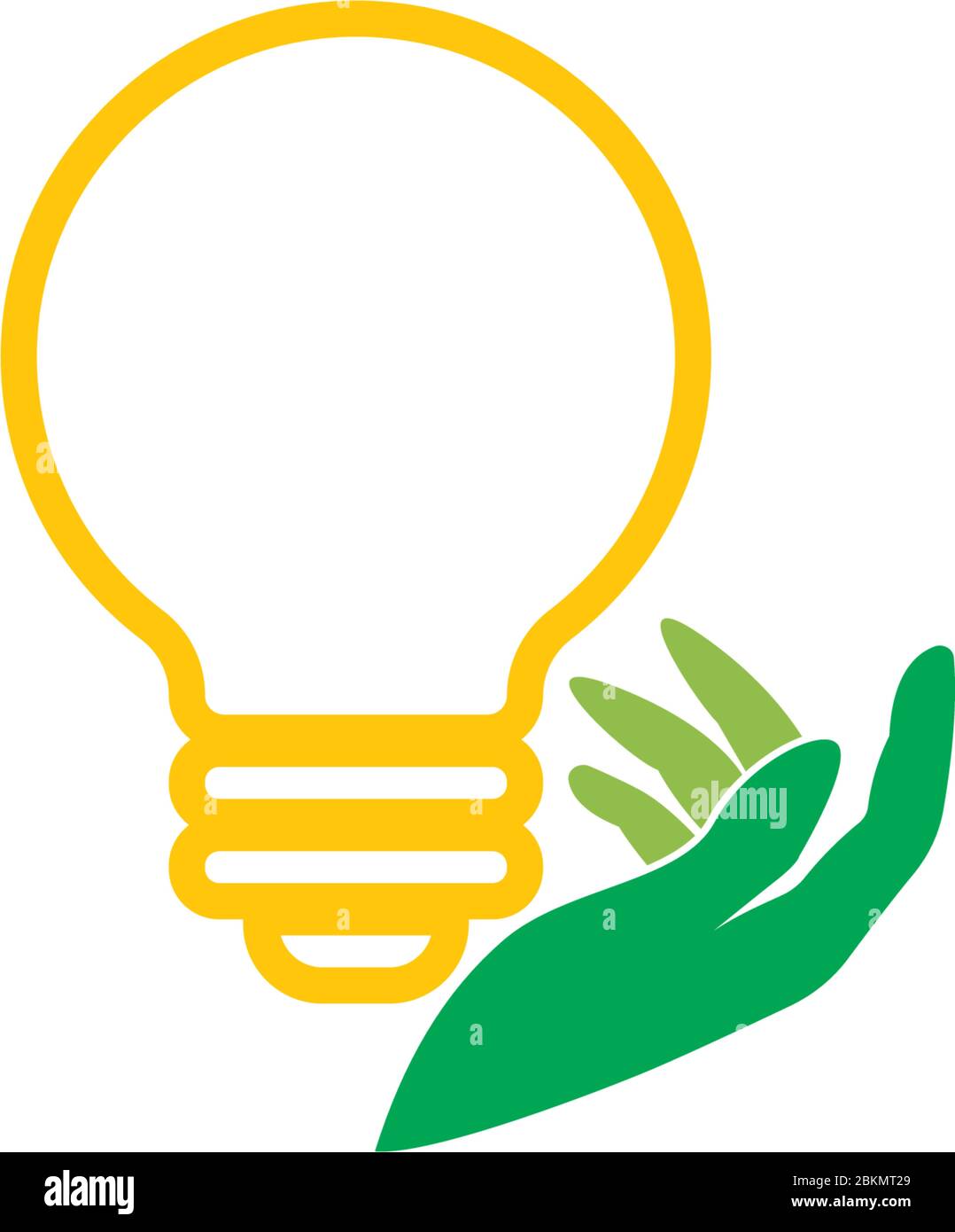 Idea hand bulp lam logo icon illustration Stock Vector Image & Art - Alamy