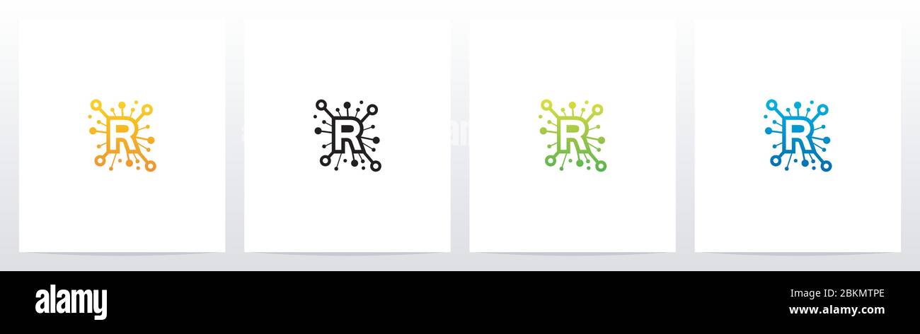 Network Symbol On Letter Logo Design R Stock Vector Image & Art - Alamy