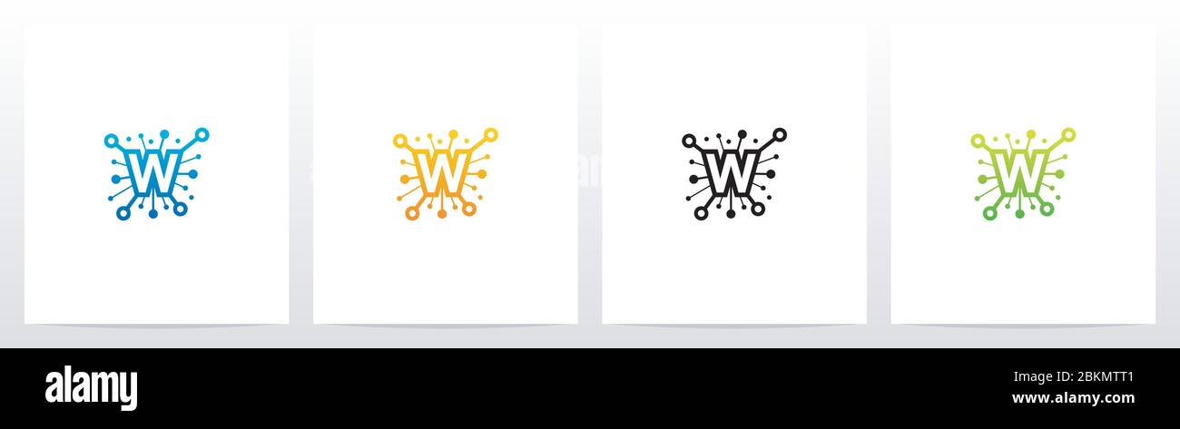 Network Symbol On Letter Logo Design W Stock Vector Image & Art - Alamy