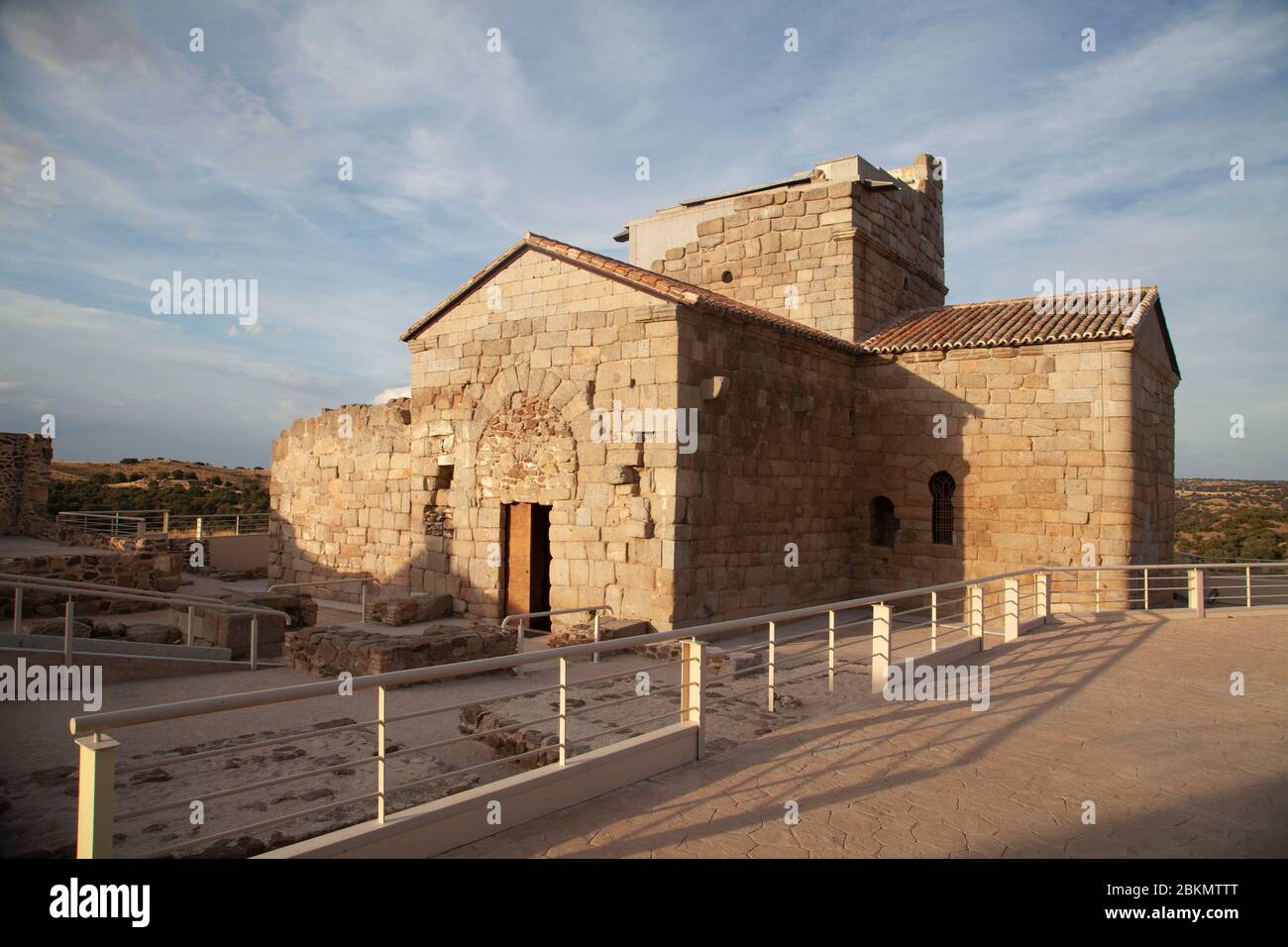 Exterior of the Visigothic church of Santa Maria de Melque, Toledo ...