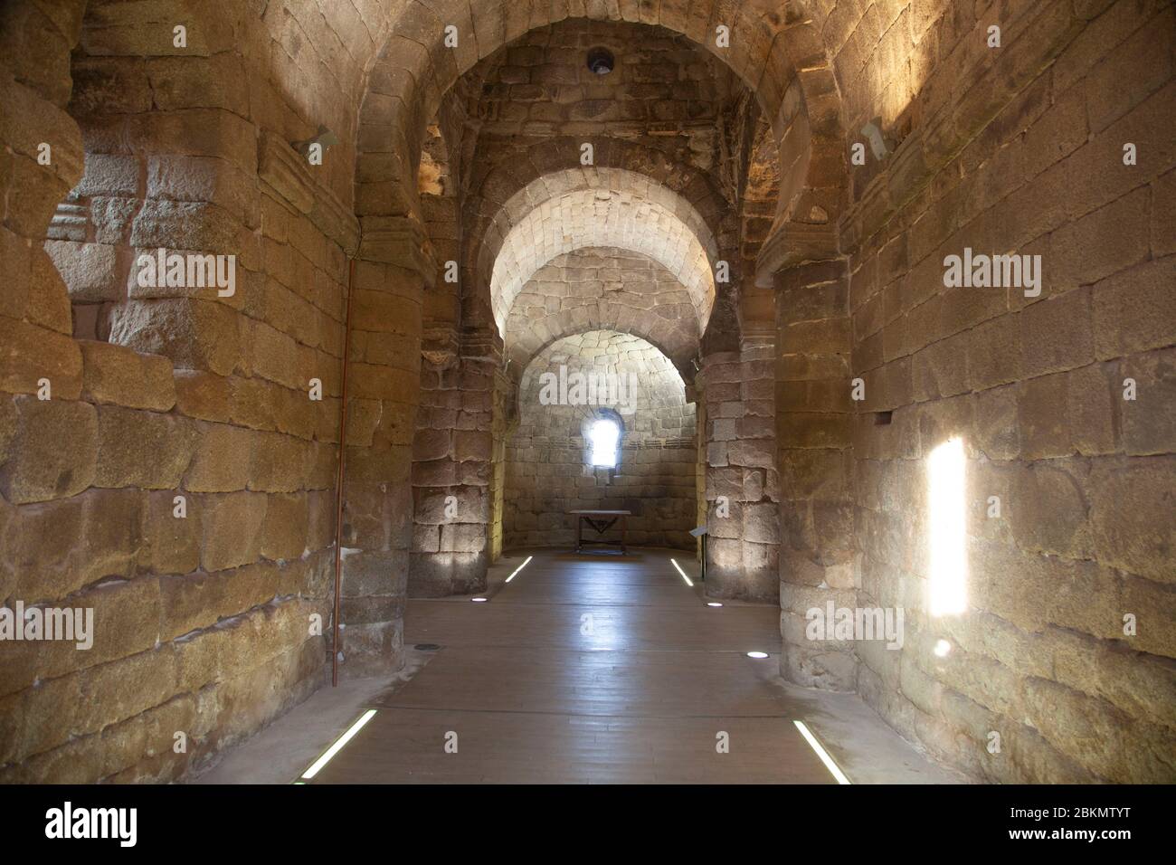 Interior of the Visigothic church of Santa Maria de Melque, Toledo ...