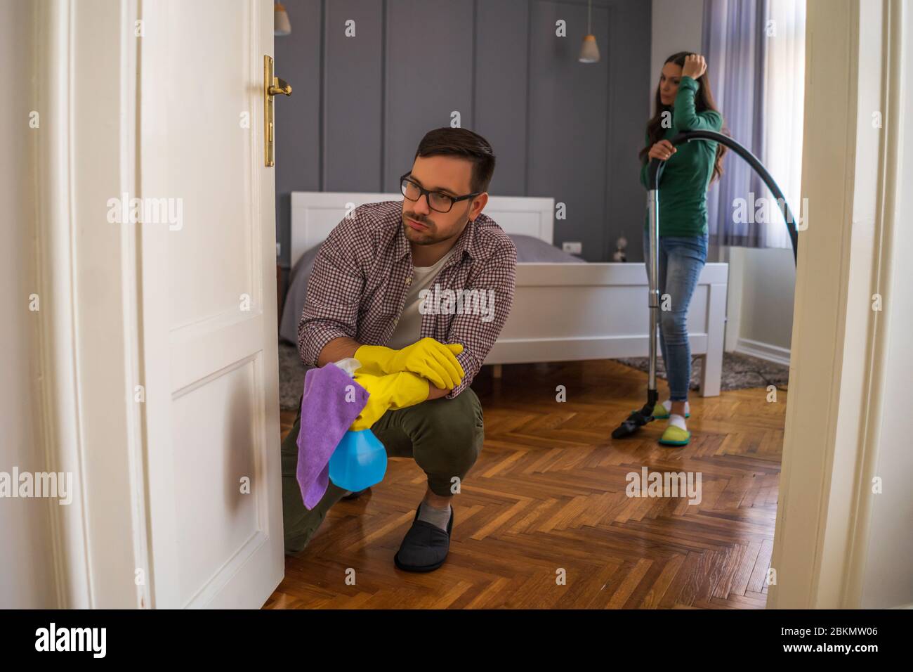 Cleaning together hi-res stock photography and images - Alamy