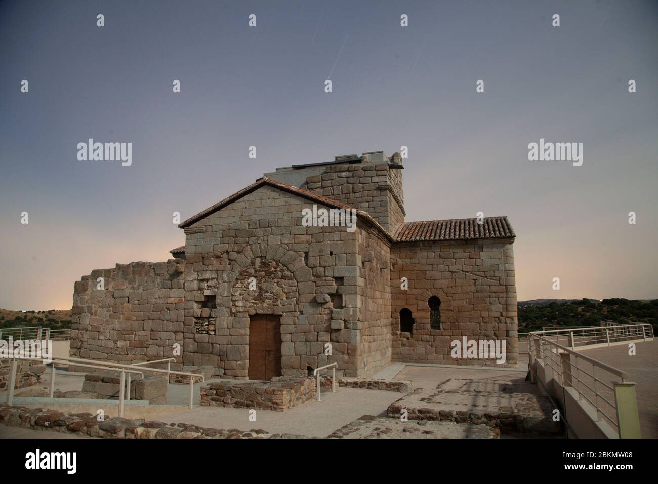 Exterior of the Visigothic church of Santa Maria de Melque, Toledo ...