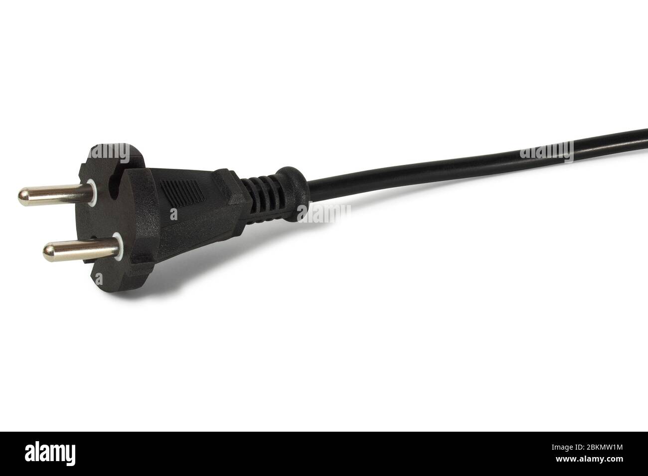 Black electric plug isolated on white background Stock Photo - Alamy