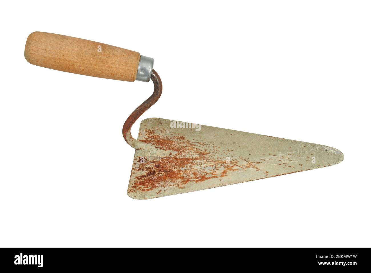 Bricklayer's trowel isolated on white background Stock Photo - Alamy