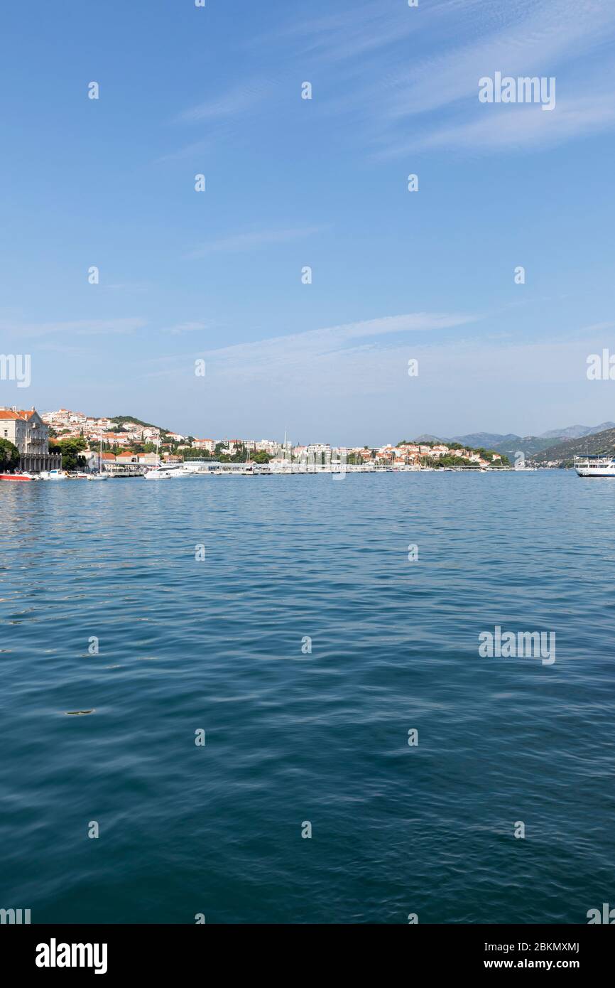 The new harbor, port in Gruz, Dubrovnik, Dalmatia, Croatia with boats ...