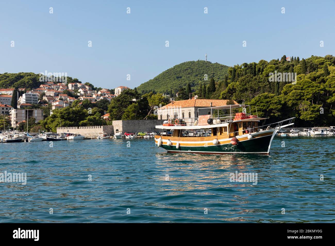 Dubrovnik, Croatia, September 18th 2019. The view of the new harbor of ...