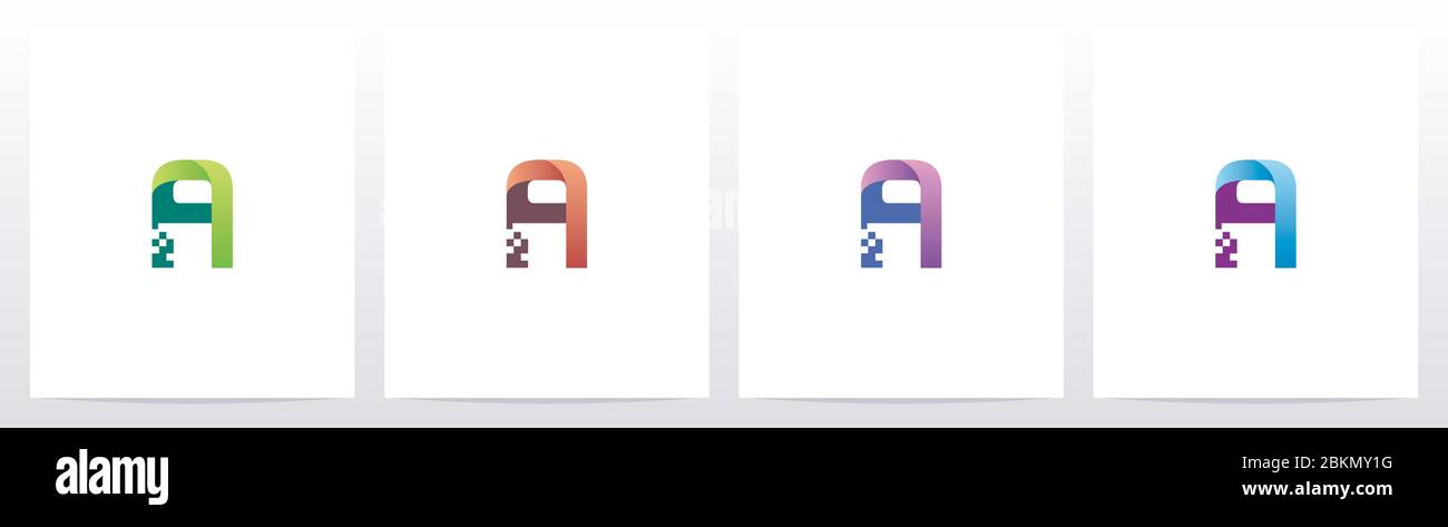 Modern Digital Letter Logo Design A Stock Vector Image & Art - Alamy