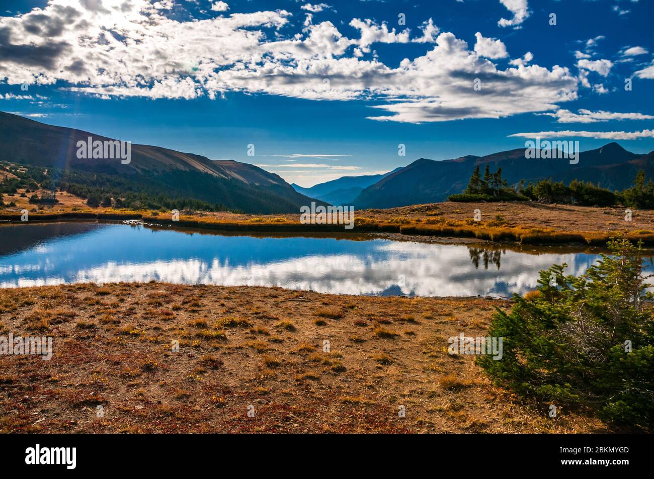 A lake on the Forest Canyon Pass trail a former Ute trail in the Rocky ...