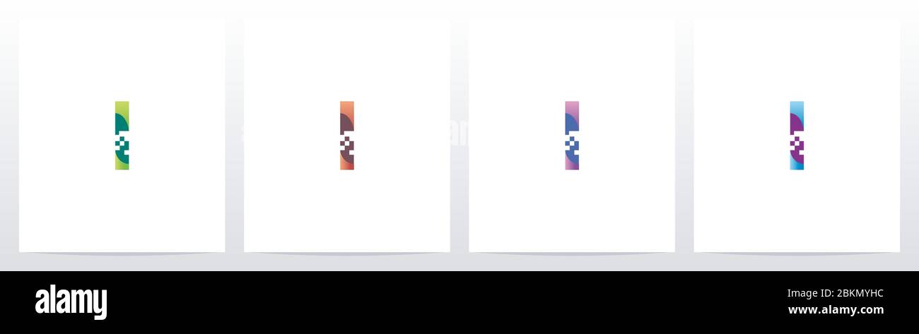 Modern Digital Letter Logo Design I Stock Vector Image & Art - Alamy