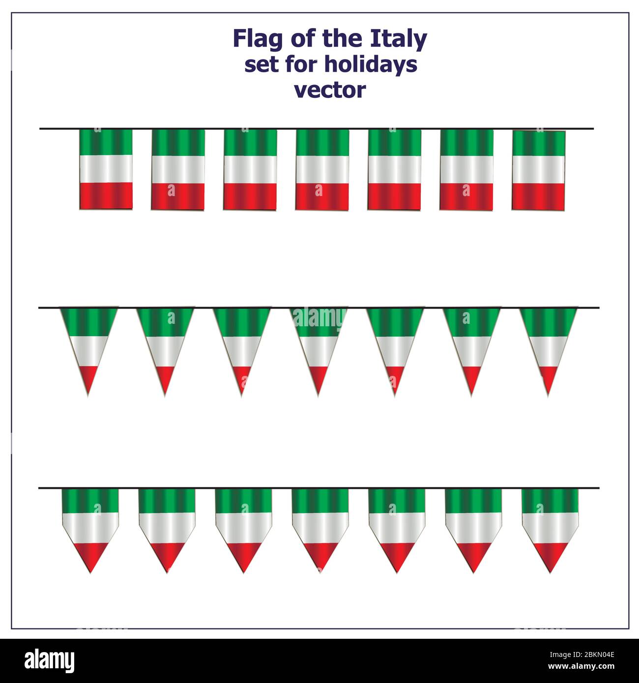 Bright set with flags of Italy for holidays. Italian republic flags ...