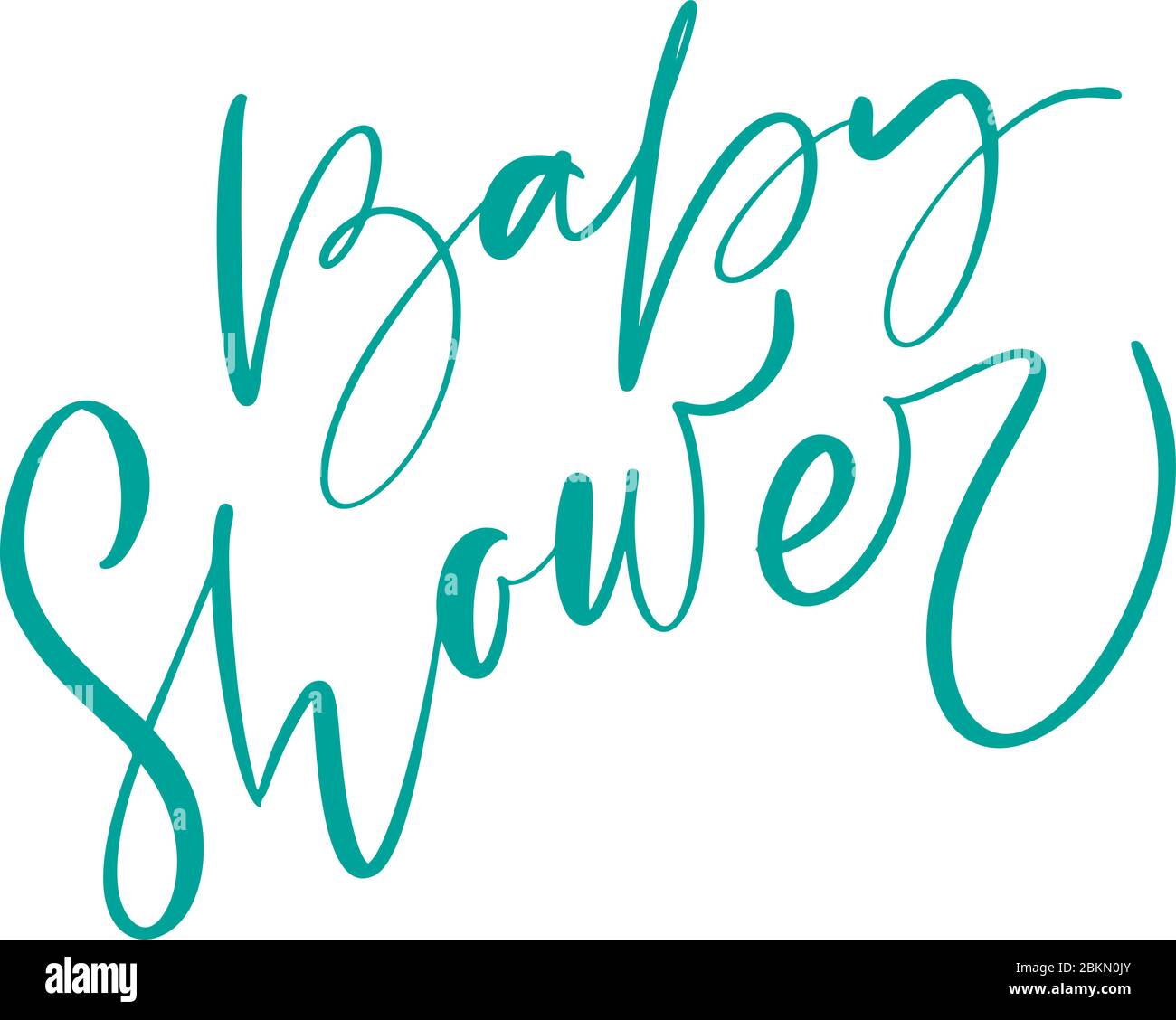 Baby Shower text. Calligraphy vector lettering. White background hand ...