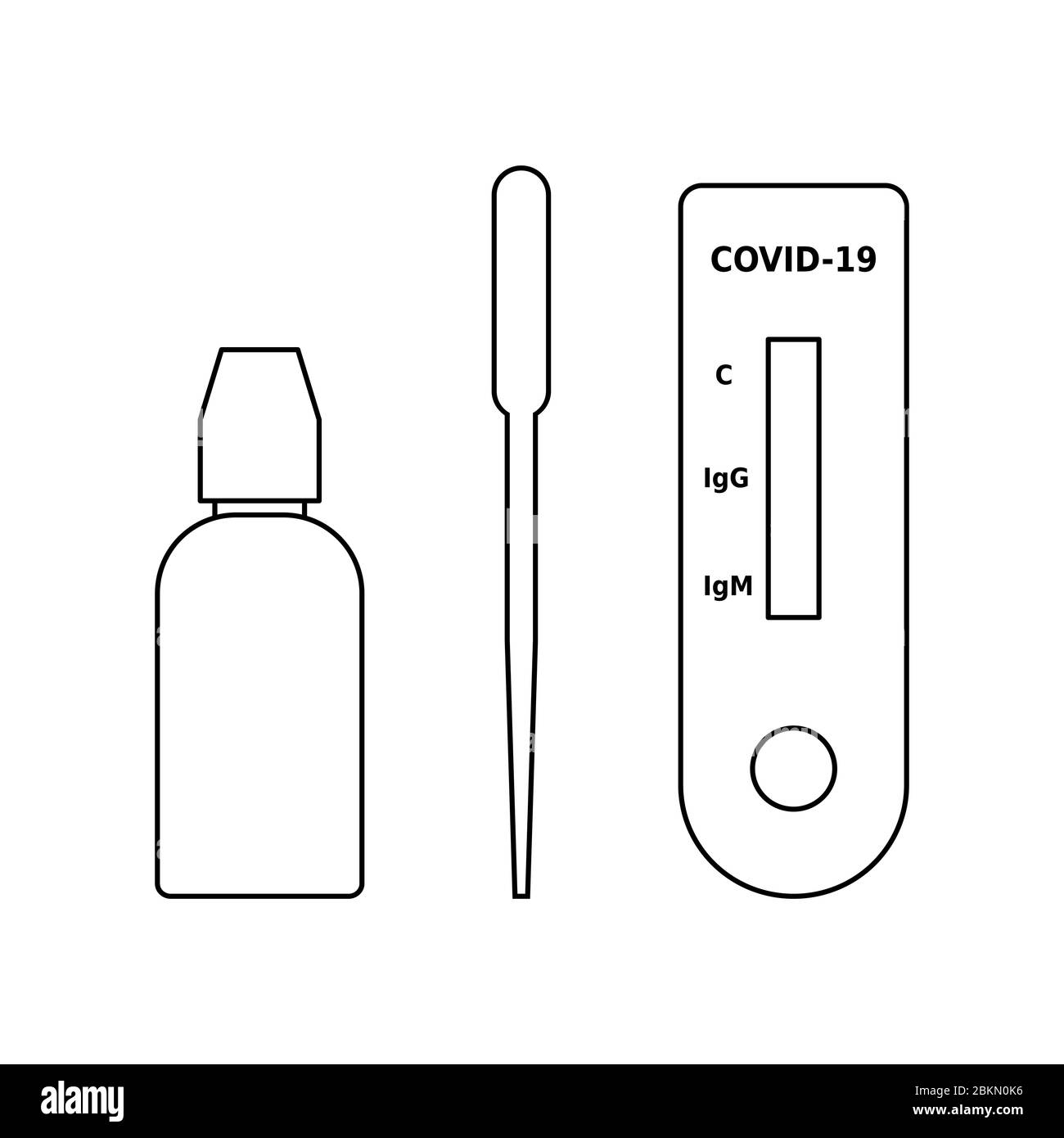Coronavirus detection one step test kit. Fast Covid 19 diagnostic test ...