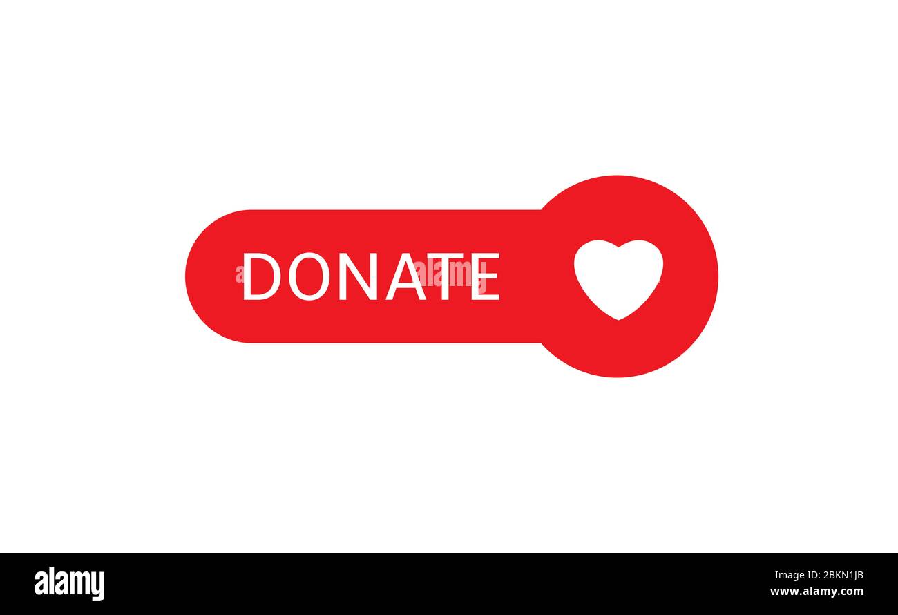 Donate button icon Stock Vector Image & Art - Alamy