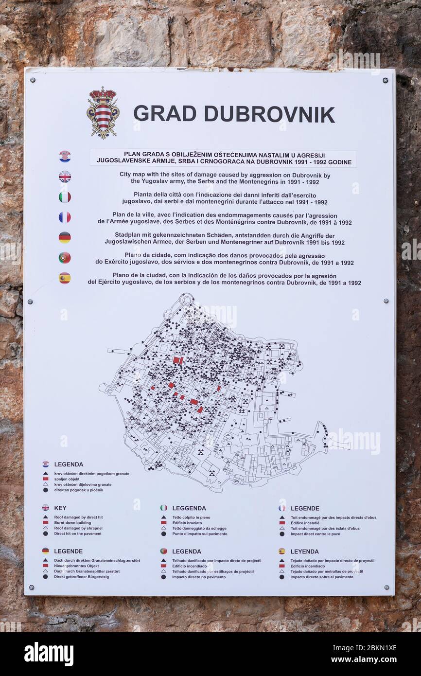 Dubrovnik map hi-res stock photography and images - Alamy