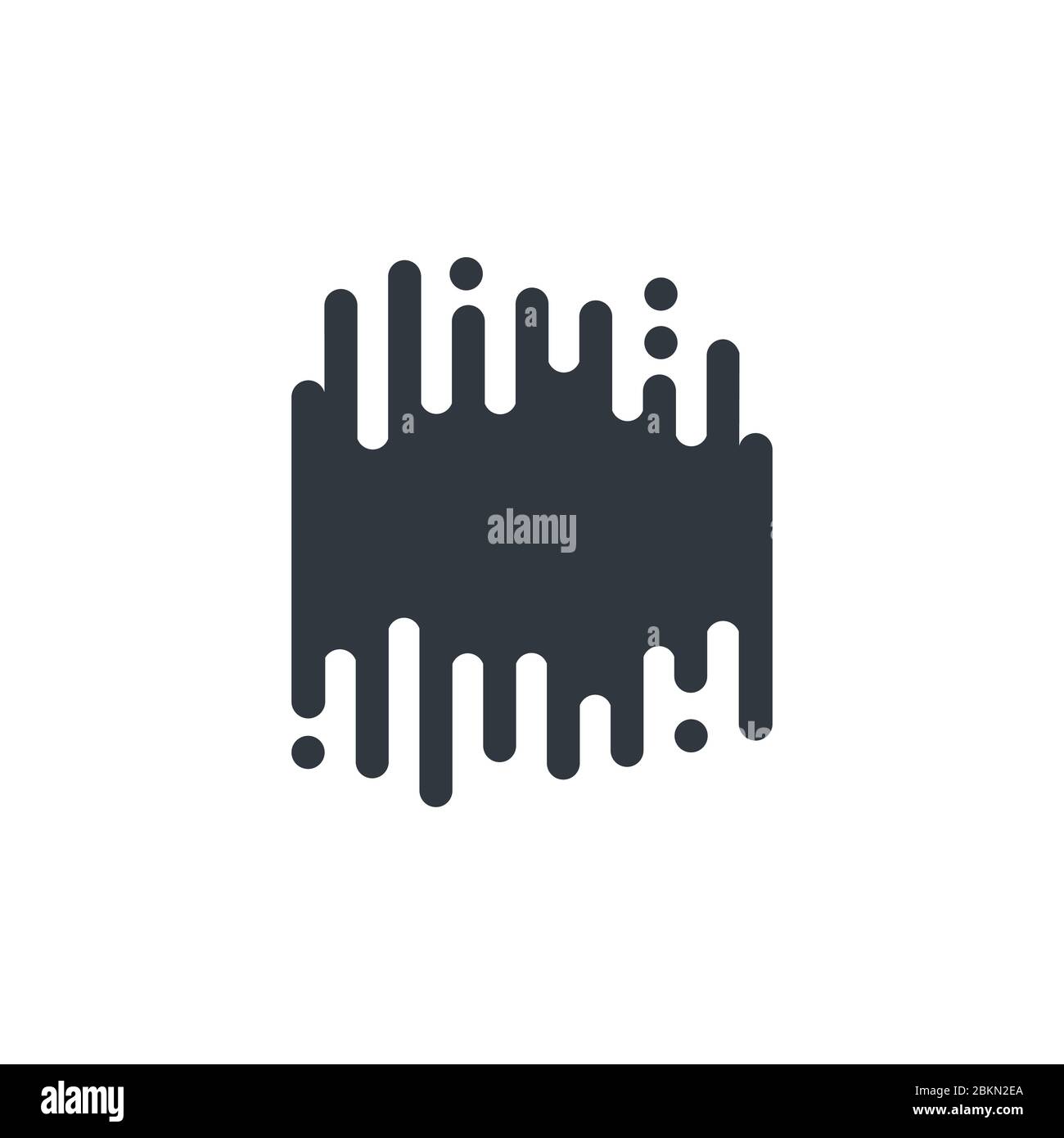 Element for design dynamic wavy form with irregular parallel rounded ...