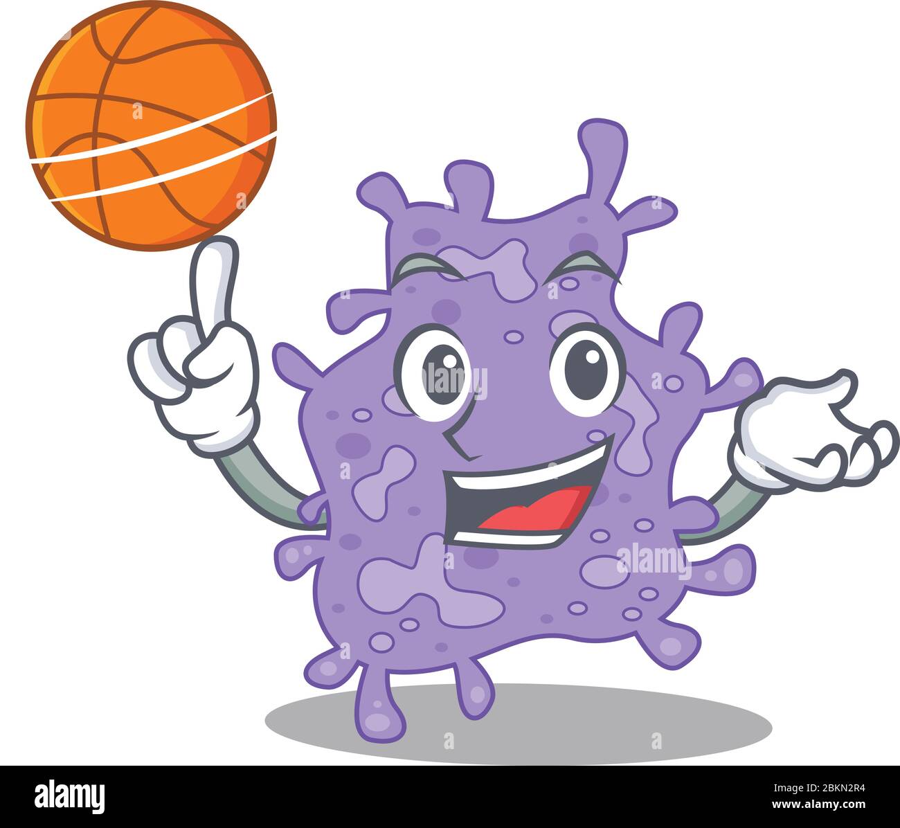 Gorgeous staphylococcus aureus mascot design style with basketball ...