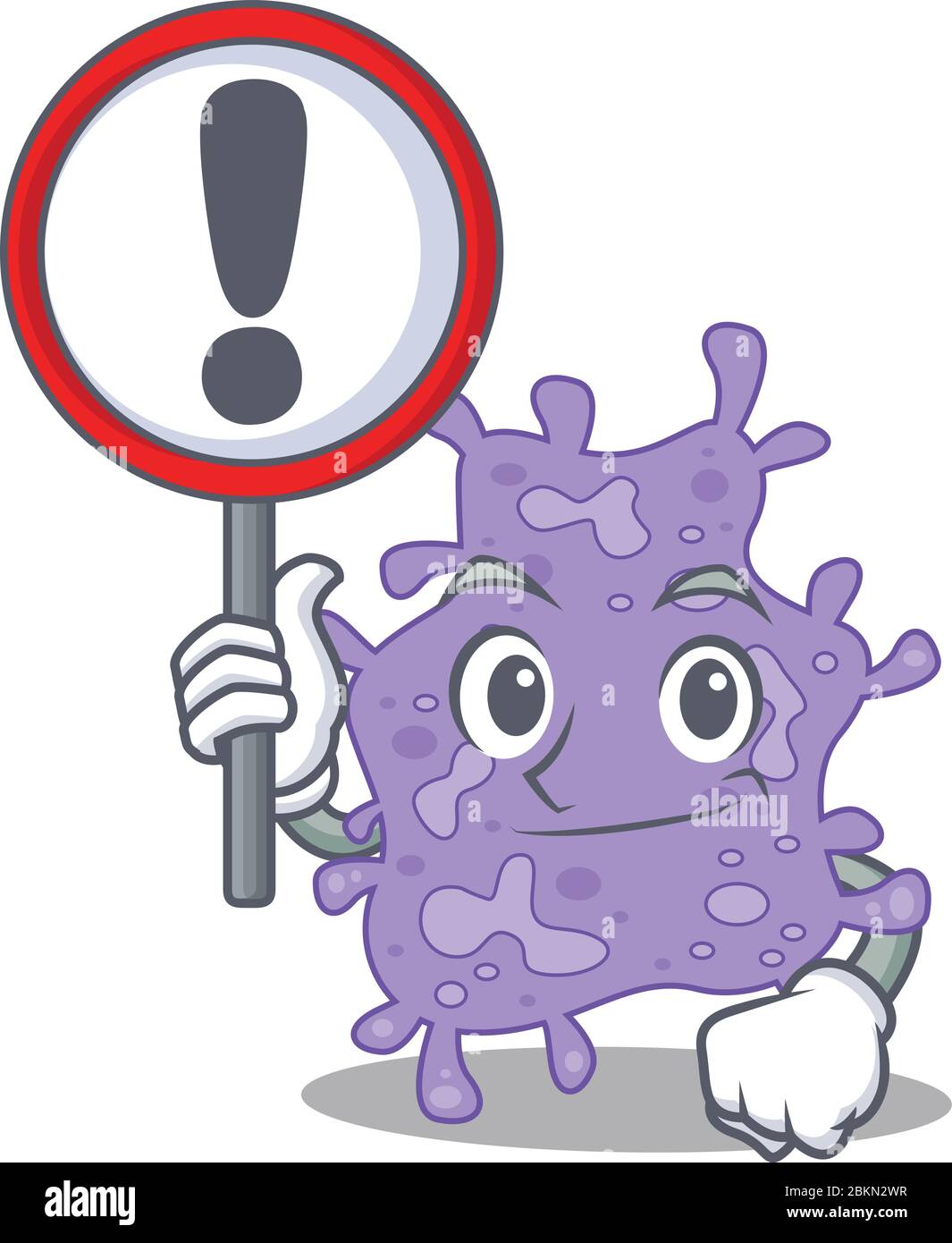 An icon of staphylococcus aureus cartoon design style with a sign board ...
