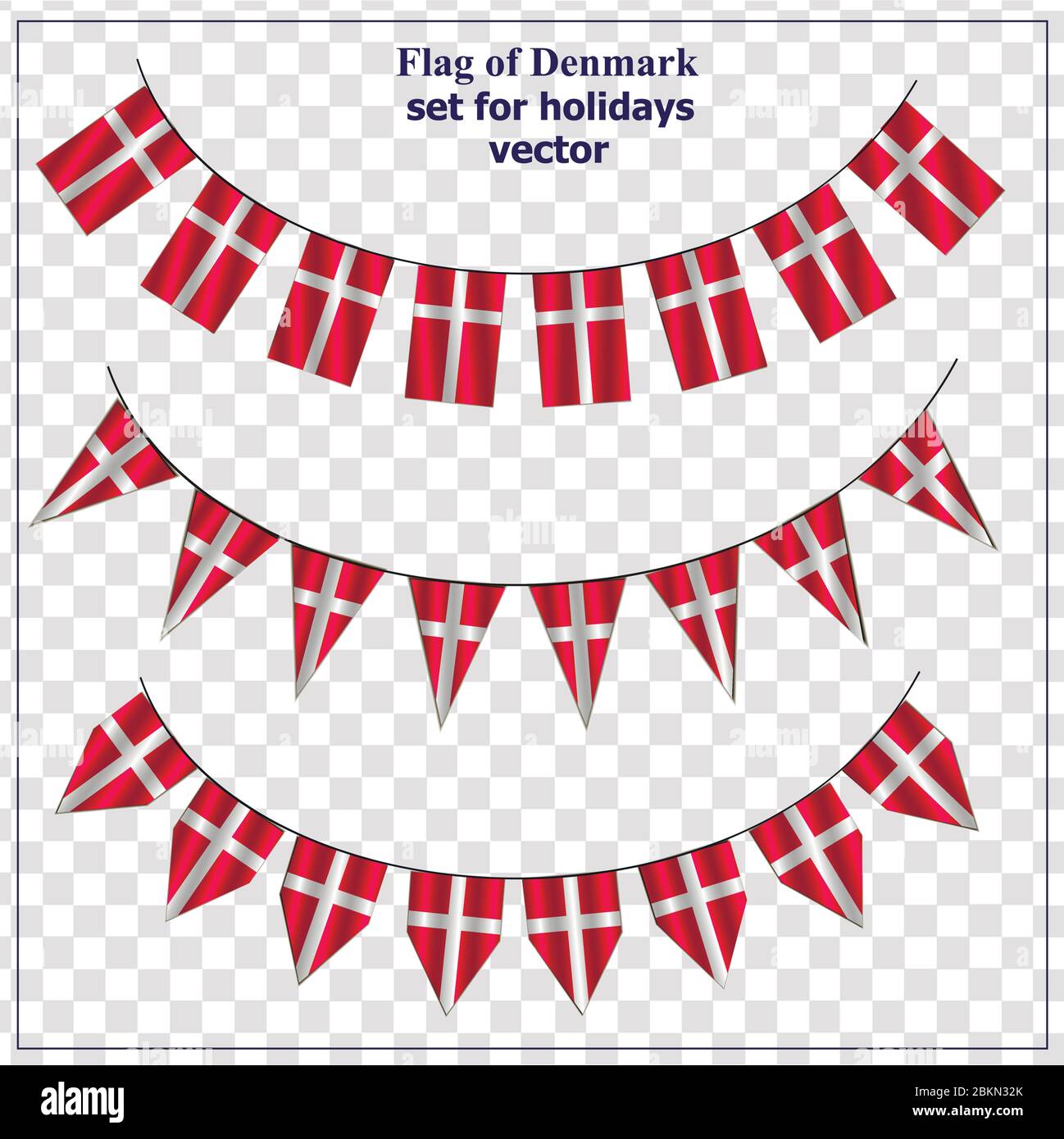 Bright set with flags of of Denmark. Happy Denmark day. Vector ...