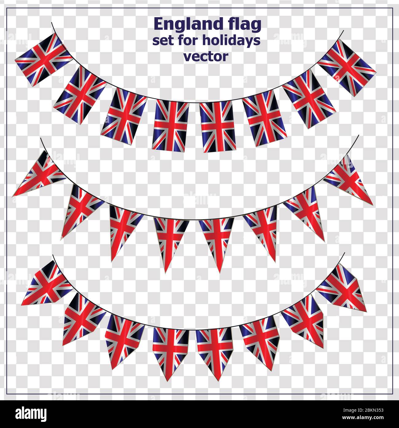 Bright set with flags of England for holidays. Happy England day ...