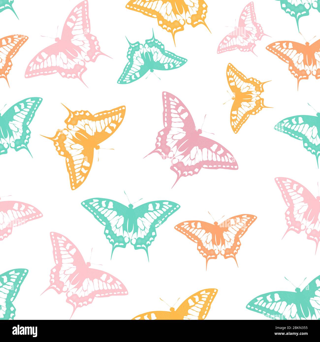 Butterfly Seamless Pattern Background Vector Illustration Stock Vector ...