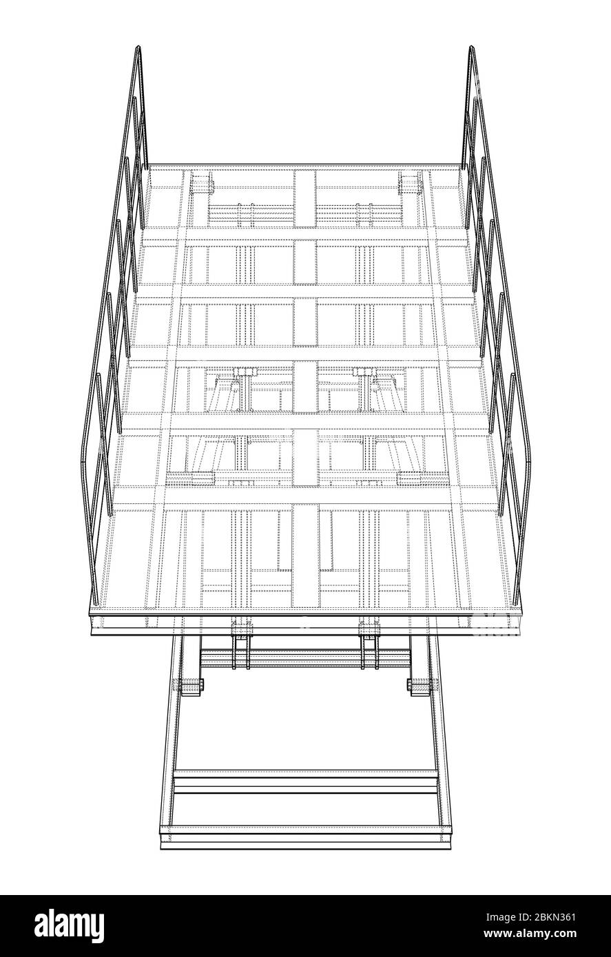 Scissors lift concept outline. Vector Stock Vector Image & Art - Alamy