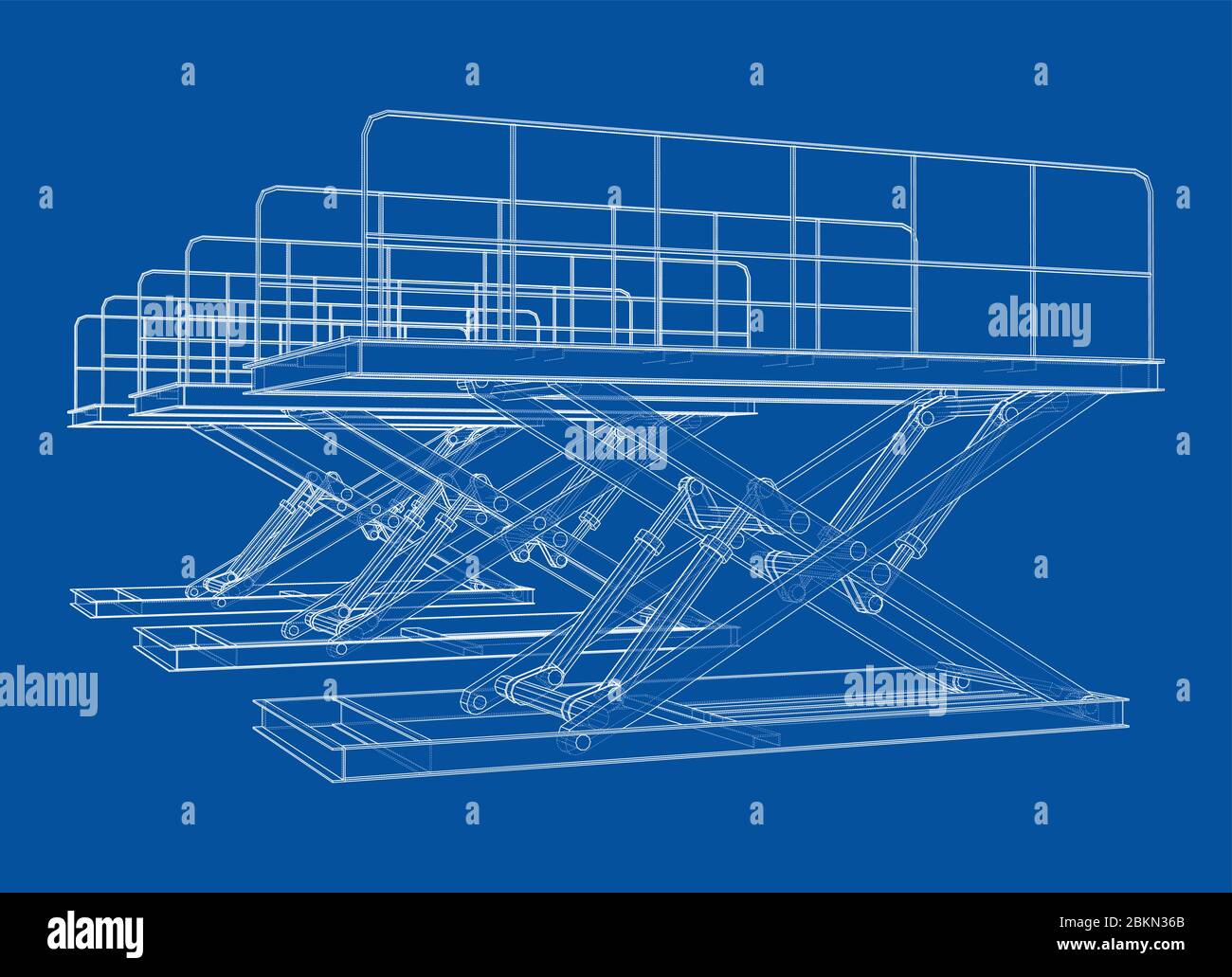 Scissors lift concept outline. Vector Stock Vector Image & Art - Alamy