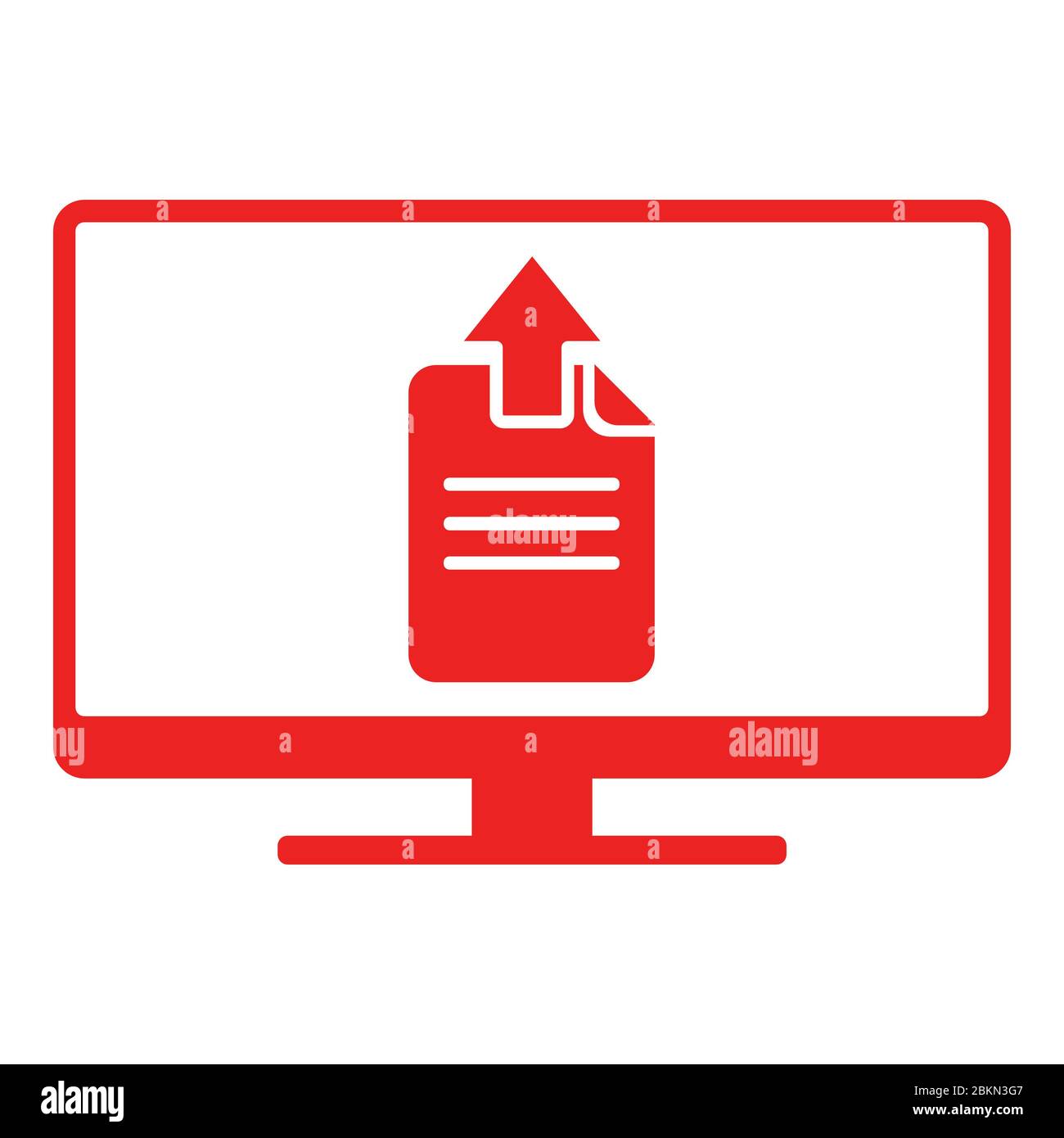 Document upload and screen Stock Photo - Alamy