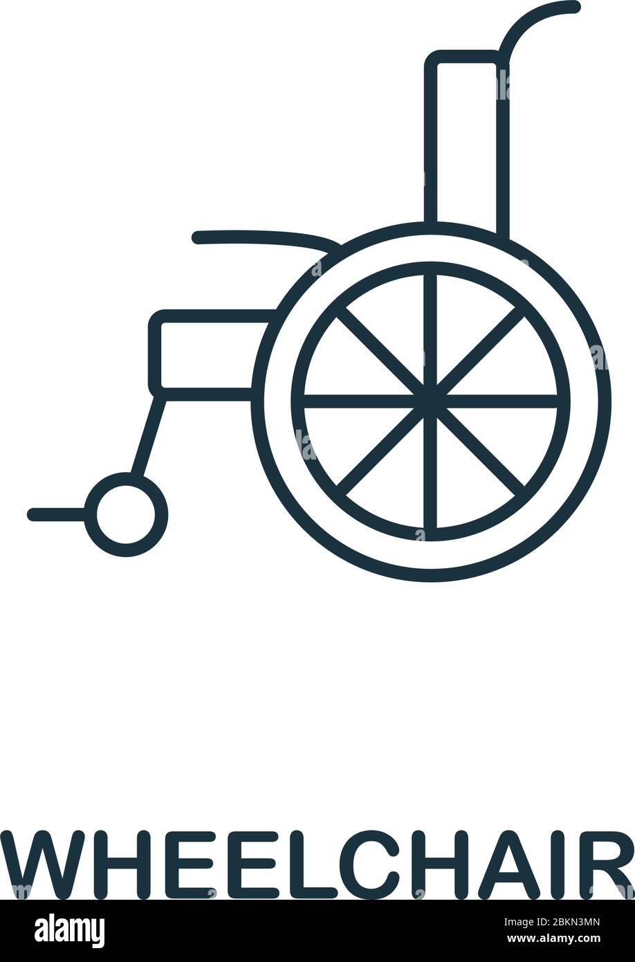 Wheelchair icon. Simple line element Wheelchair symbol for templates ... Wheelchair icon. Simple line element Wheelchair symbol for templates ...
