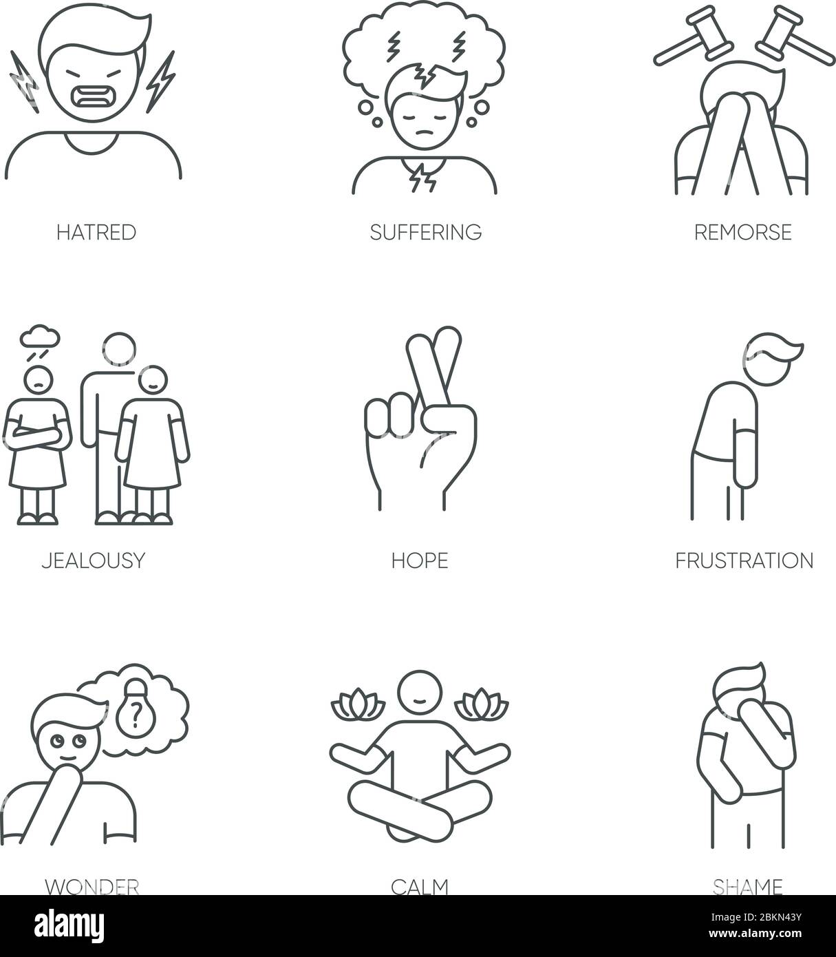 Feeling pixel perfect linear icons set Stock Vector Image & Art - Alamy