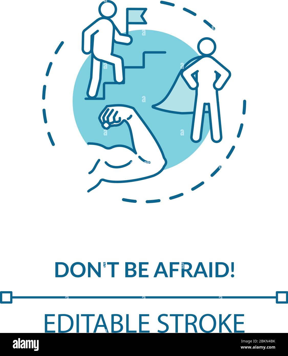 Dont be afraid concept icon Stock Vector Image & Art - Alamy