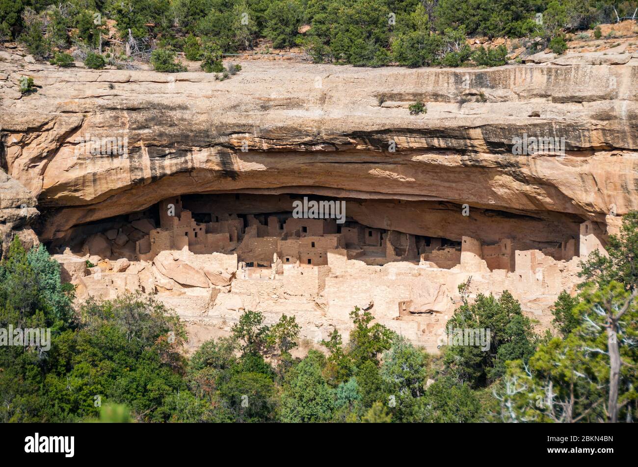 Cliff Palace dwellings built by the Ancestral Puebloan people, Mesa ...