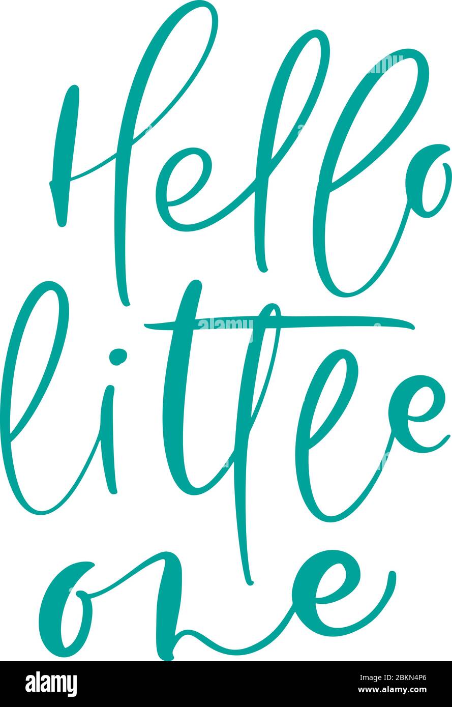 Hello Little One unique typography poster for childrens room or nursery ...
