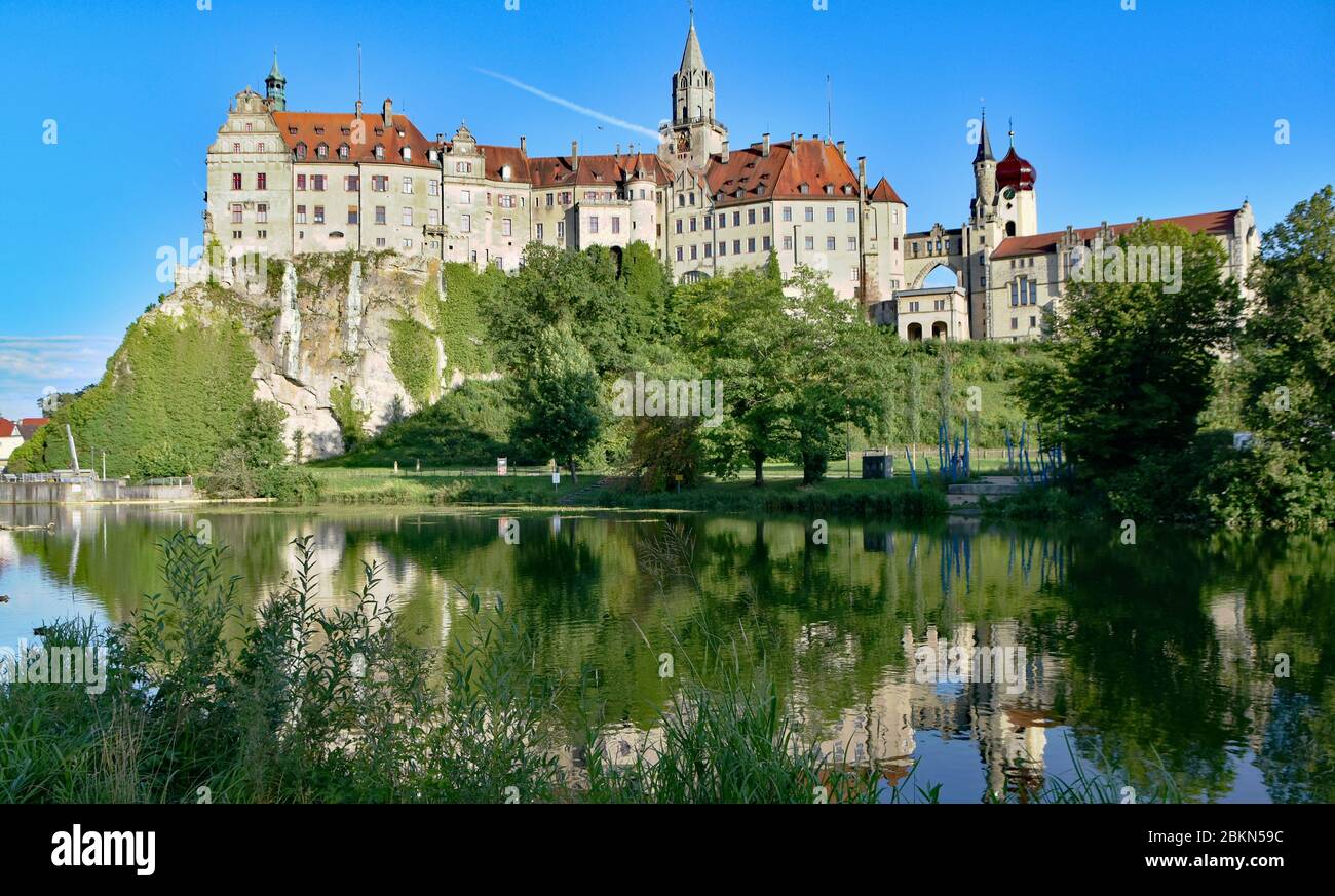 Sigmaringen city and castle Stock Photo - Alamy