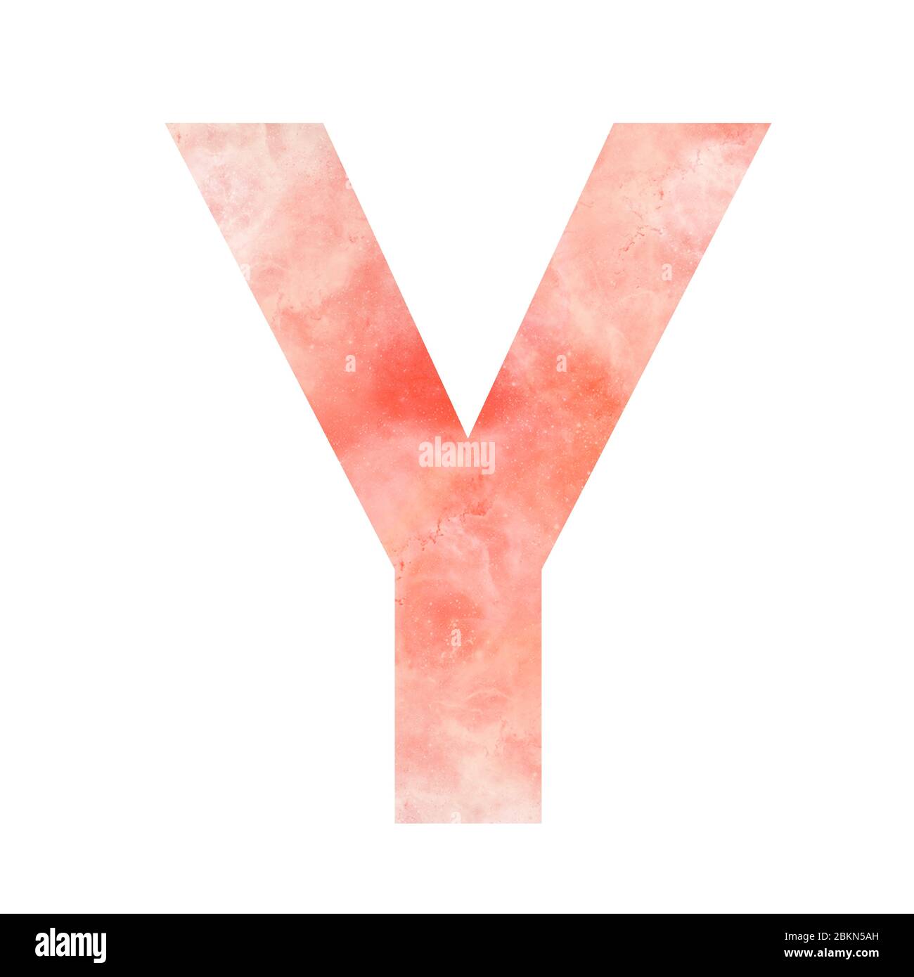 Orange space alphabet. Capital letter Y. Digital art. Isolated on white ...