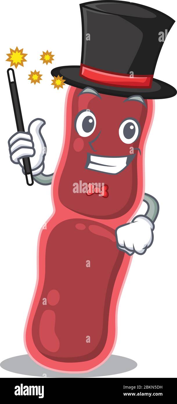 An attractive Magician of bacillus bacteria cartoon design Stock Vector ...