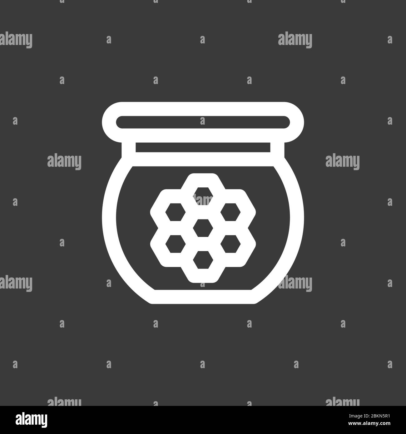 Jar vector icon with cap isolated on background. Honey symbol Stock ...