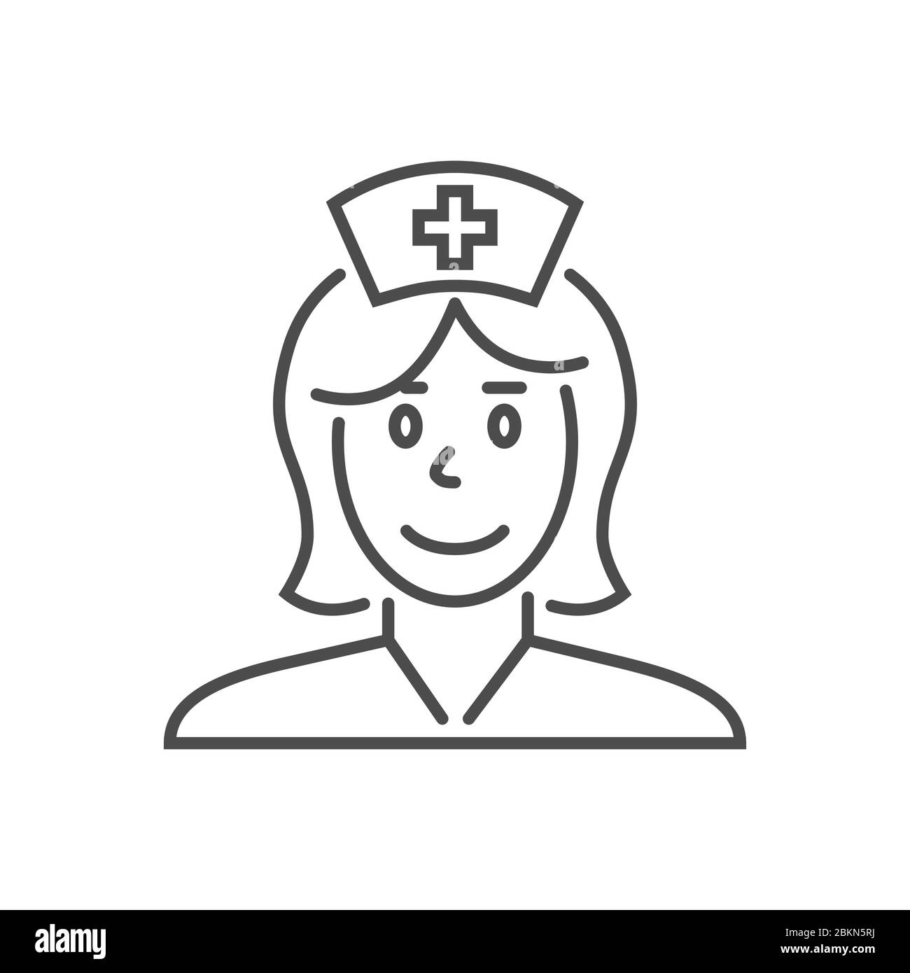 Nurse related vector thin line icon Stock Vector Image & Art - Alamy