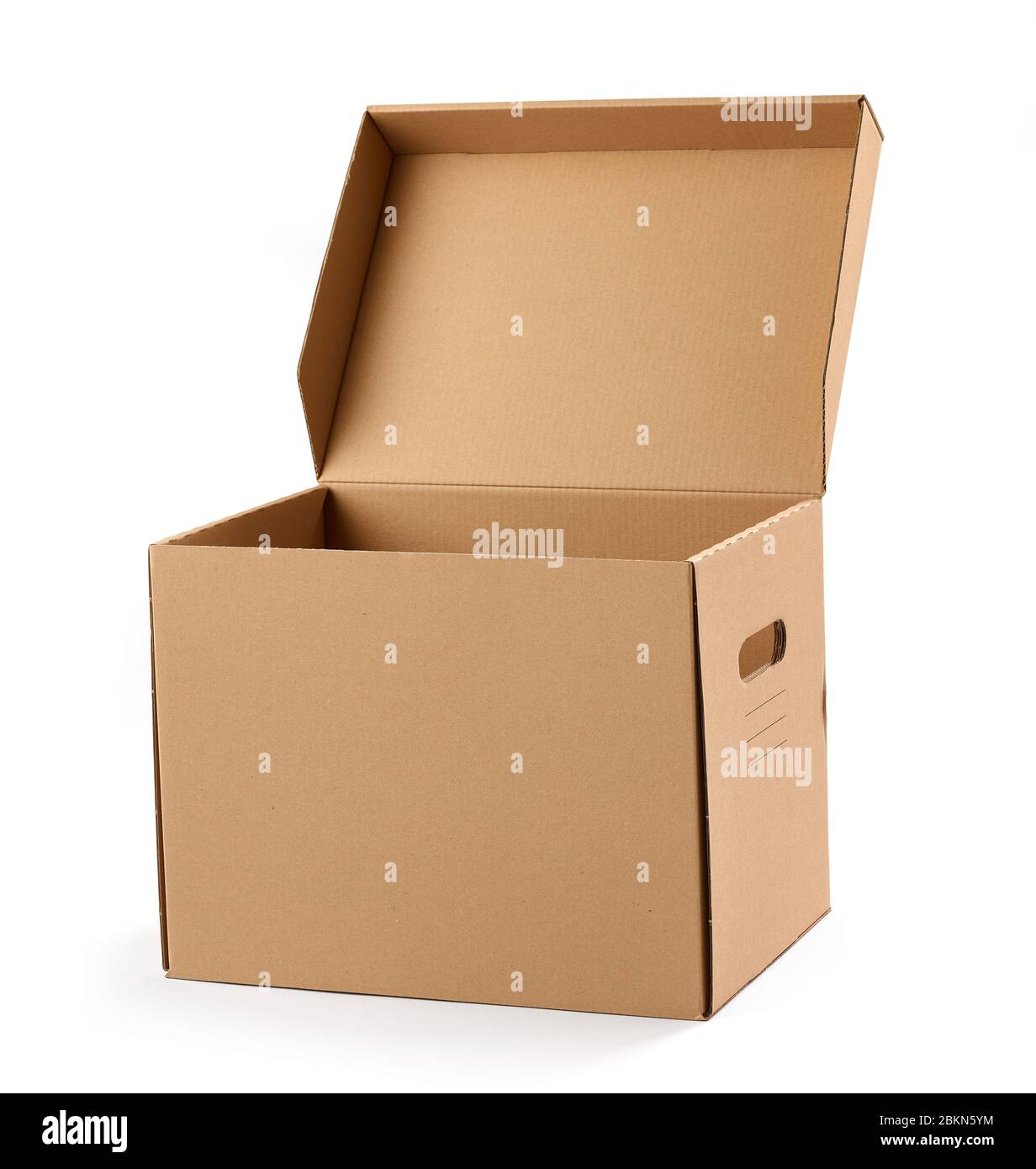 opened cardboard box isolated on white background Stock Photo - Alamy