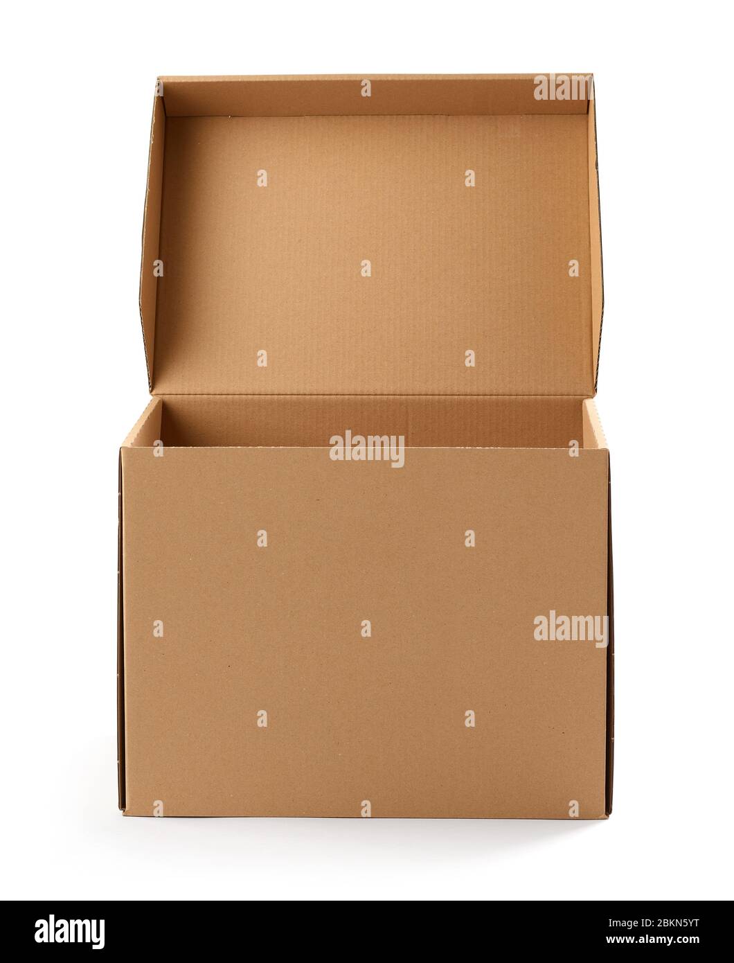 opened cardboard box isolated on white background Stock Photo - Alamy