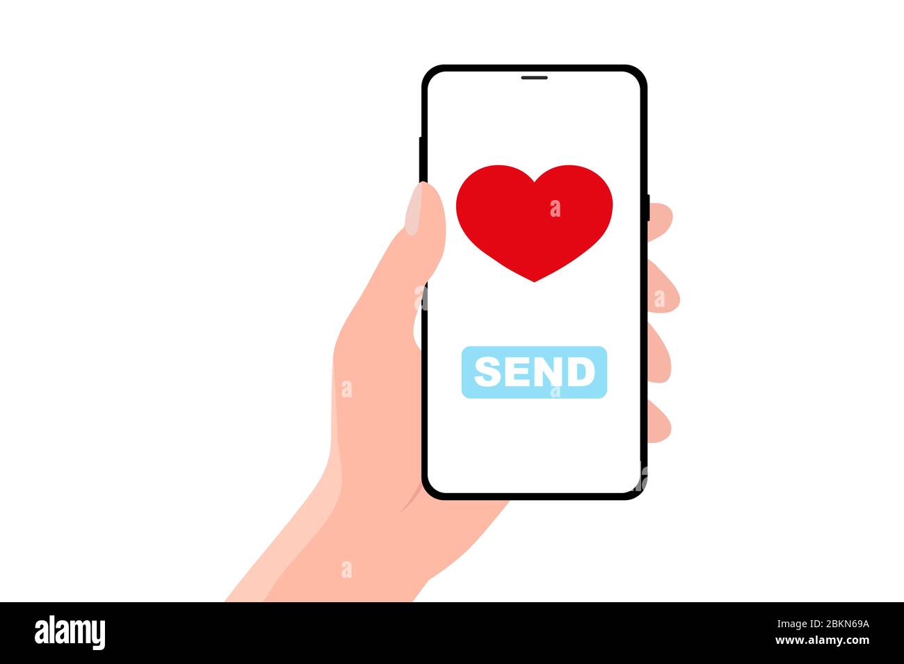 Sending love message concept on white Stock Vector Image & Art - Alamy