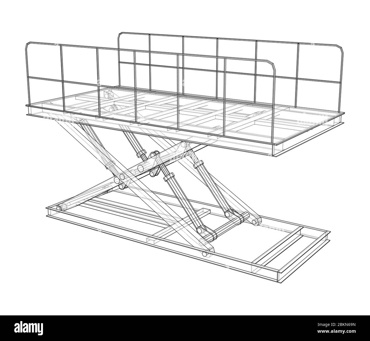 Scissors lift concept outline. Vector Stock Vector Image & Art - Alamy