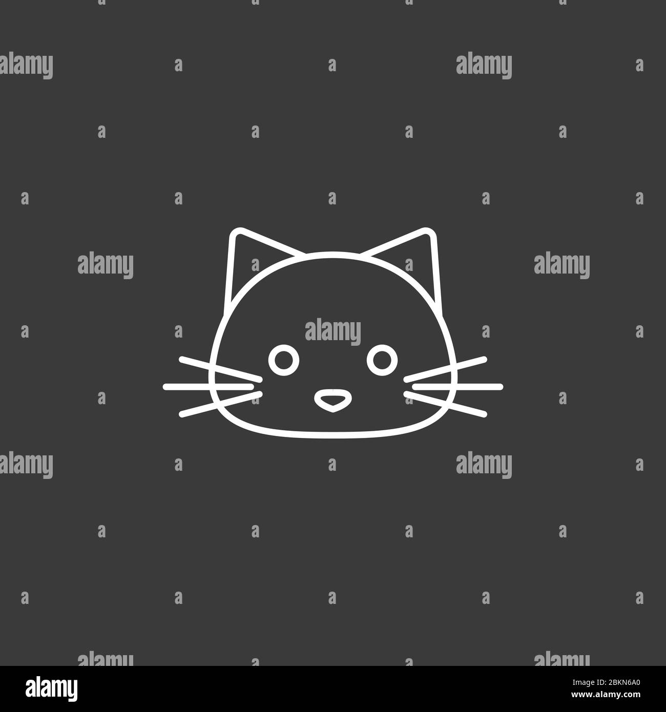 Kitty Vector Icon. Cat symbol isolated on background Stock Vector Image ...