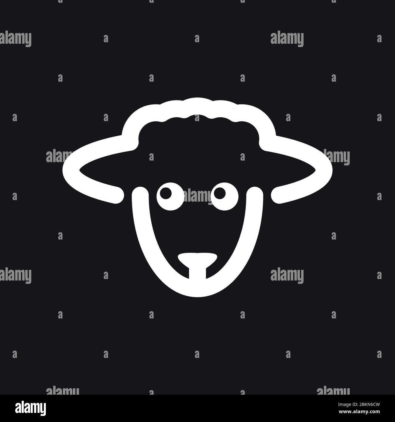 Lamb vector icon. Symbol of sheep on a background Stock Vector Image ...