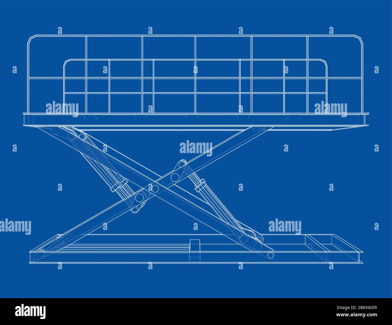 Scissors lift concept outline. Vector Stock Vector Image & Art - Alamy
