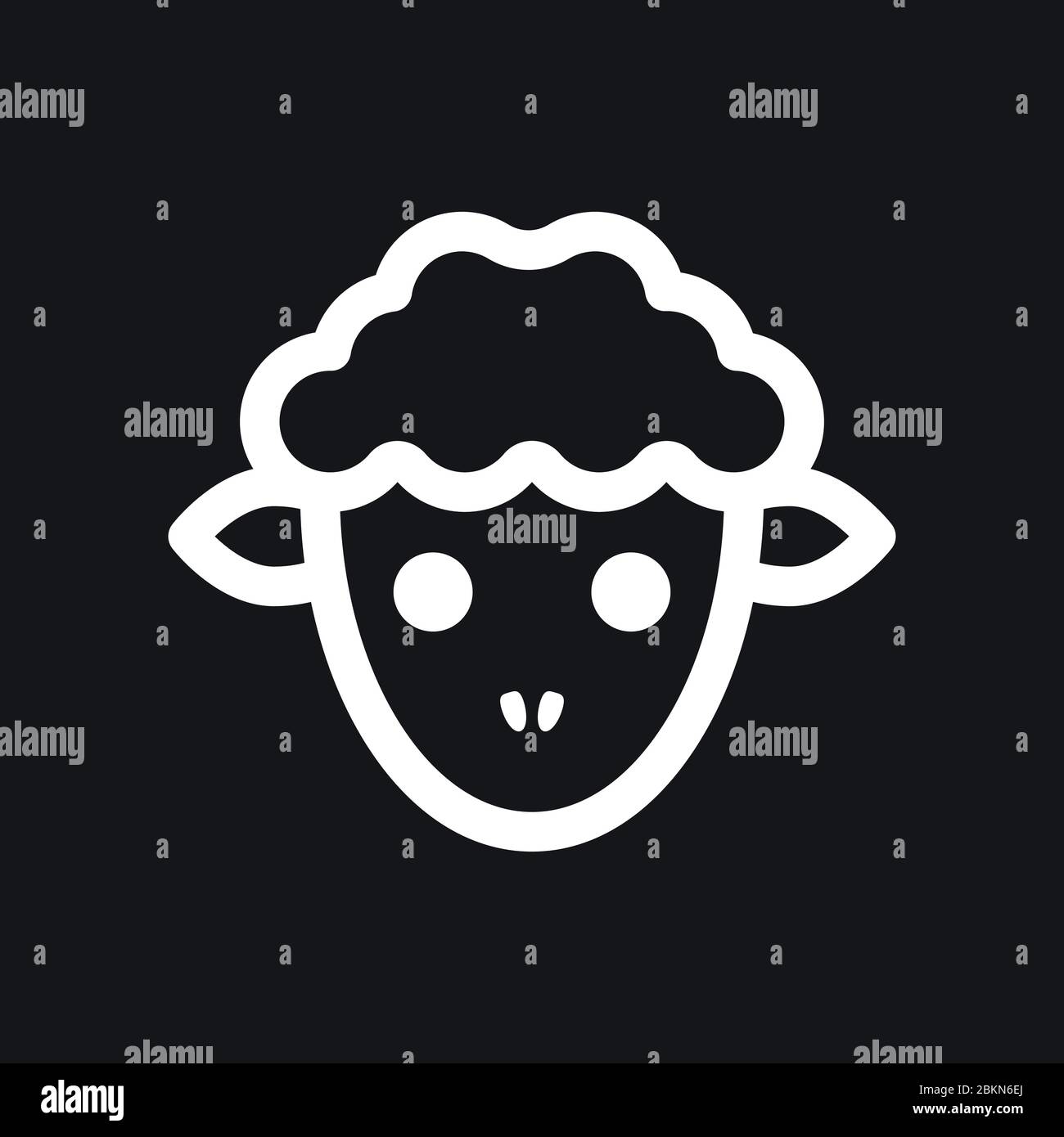 Lamb vector icon. Symbol of sheep on a background Stock Vector Image ...